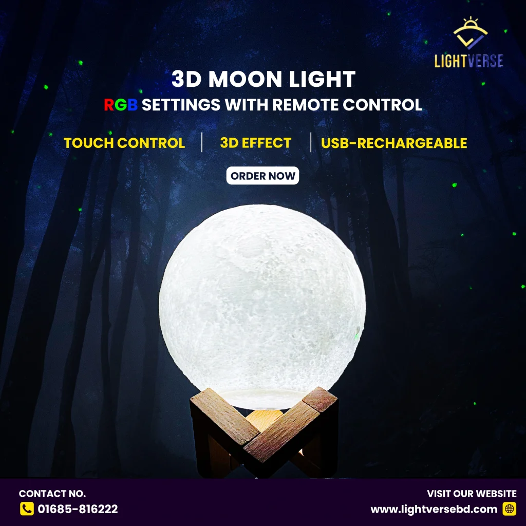 3D Moon Lamp, A Celestial Marvel for Your Home - Light Verse