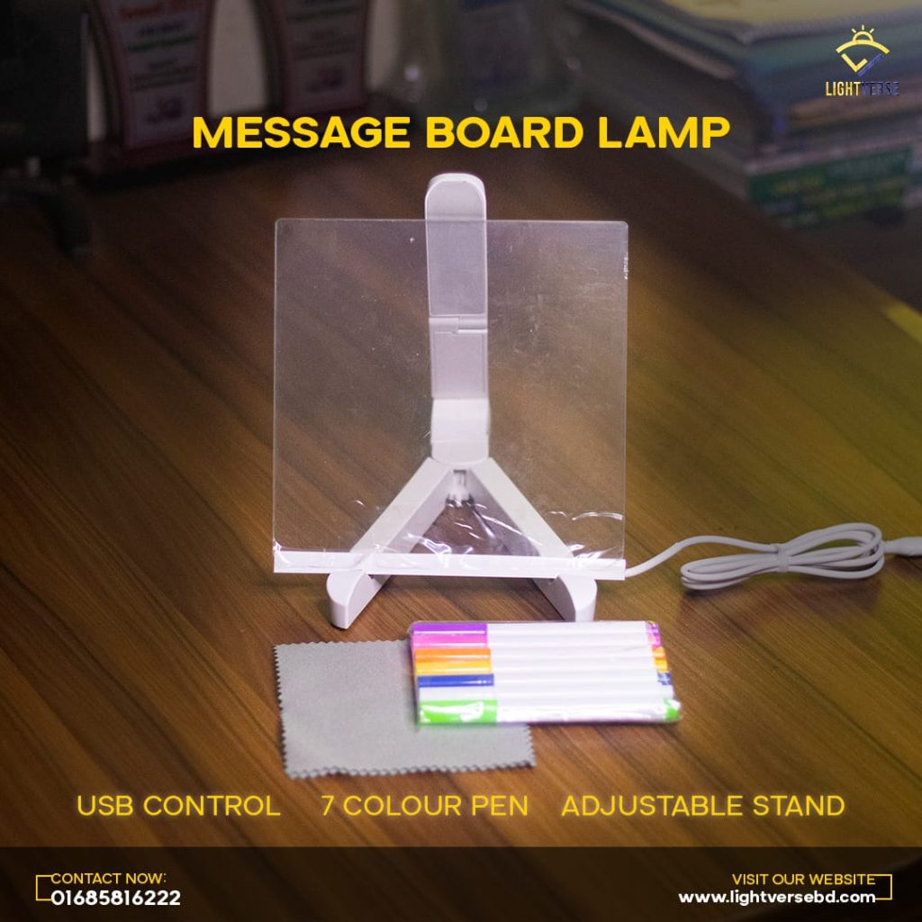 Glow Message Board Lamp: Radiant Reflections - Light Verse