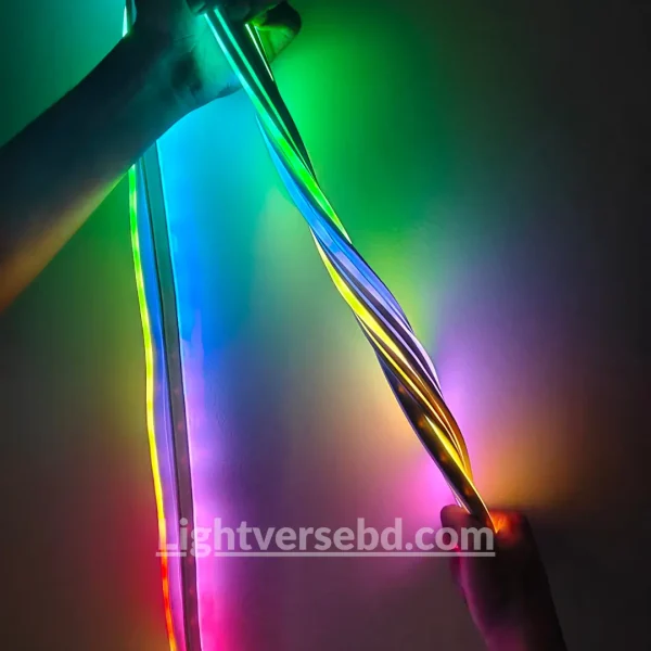 RGBIC Neon LED Strip Light USB Powered – Multicolor Sync & Chasing ...