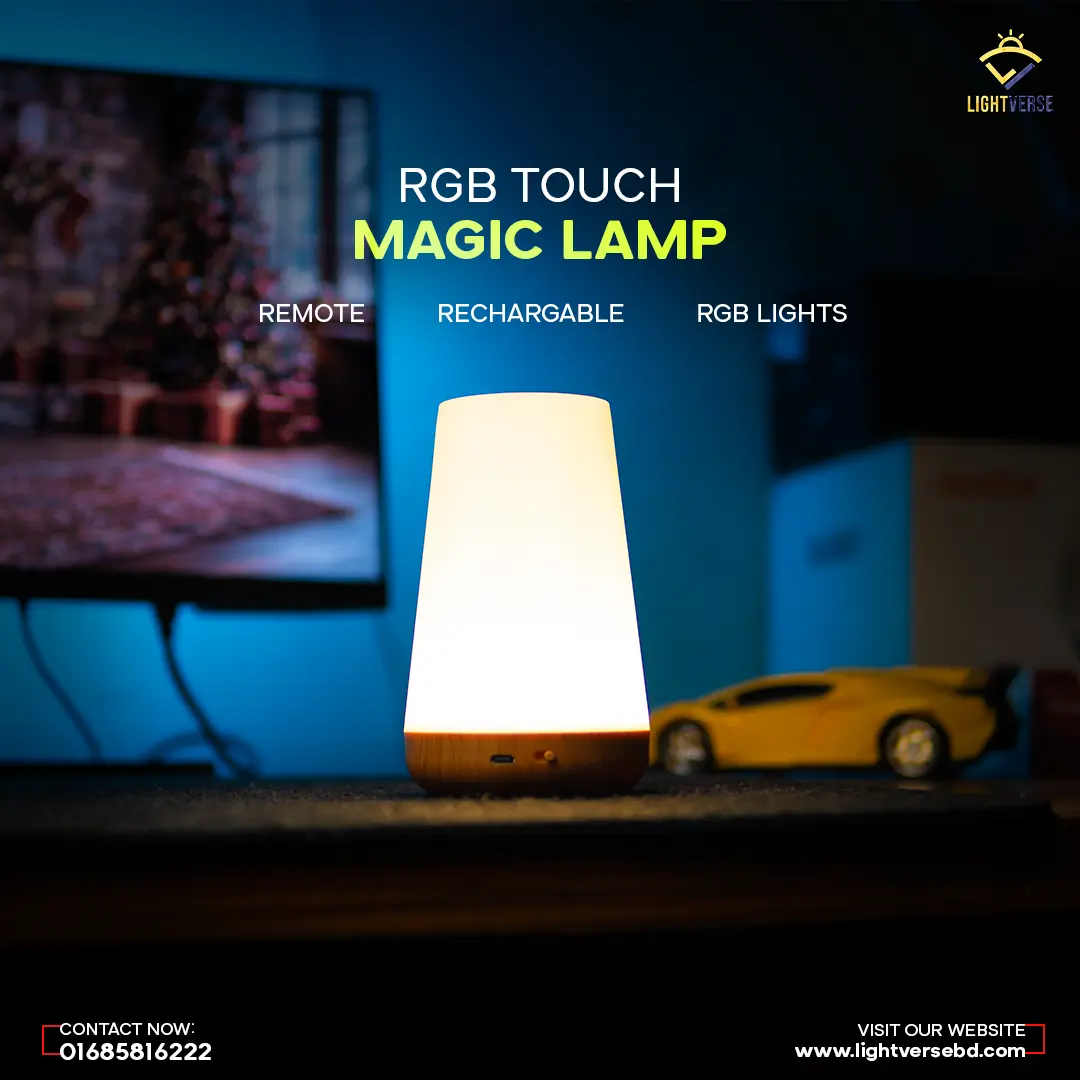 RGB Touch Magic Lamp – Smart Rechargeable RGB Night Light - Light Verse